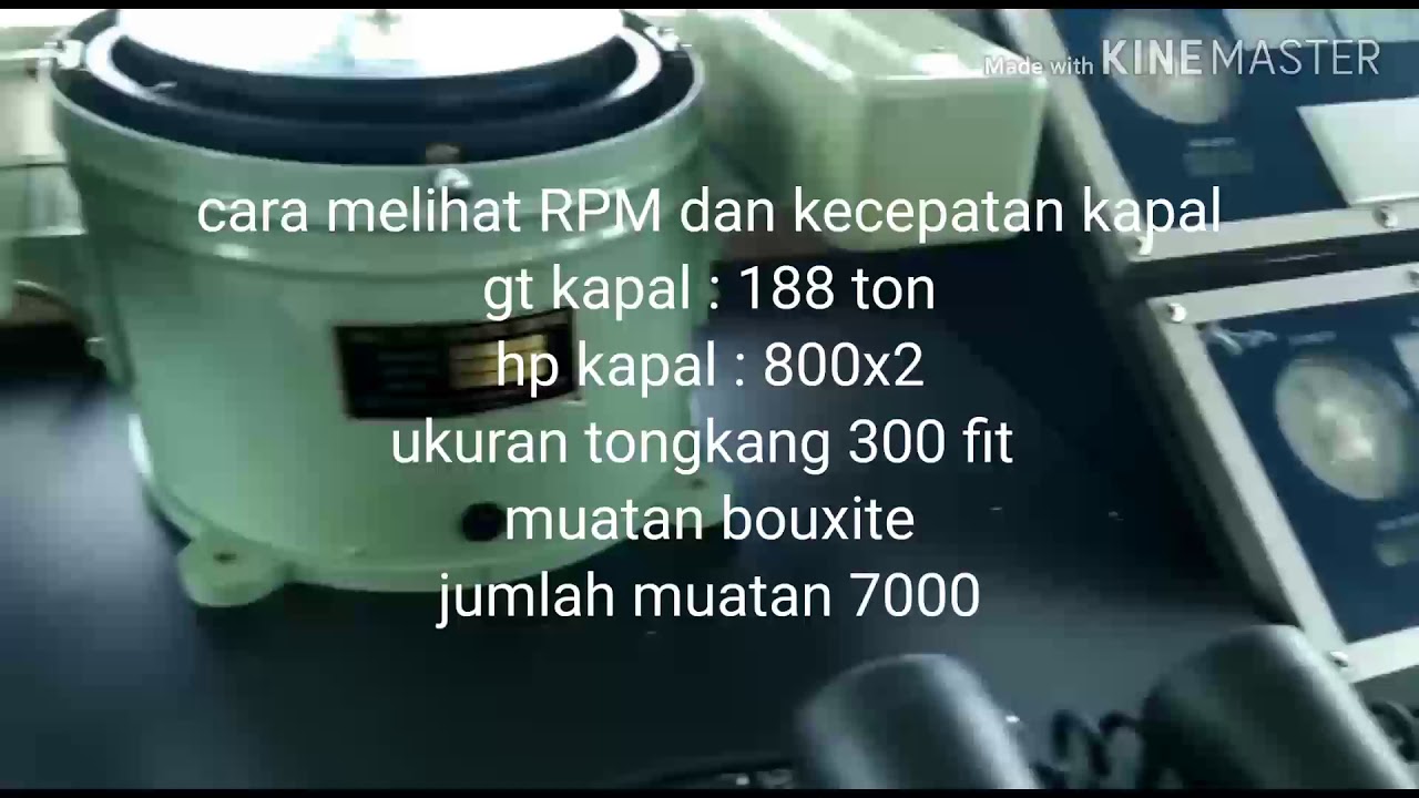 Melihat rpm kapal dan kecepatan kapal - YouTube