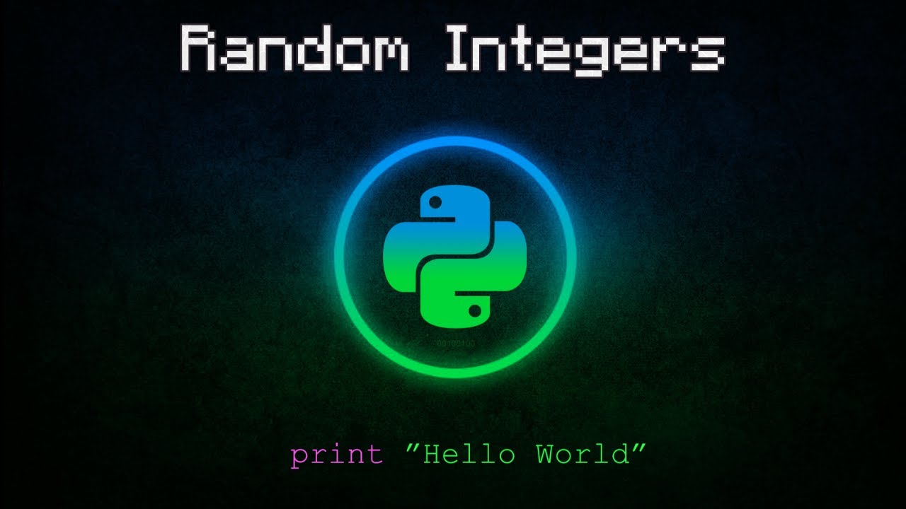 How to code Python | Random Integers - YouTube