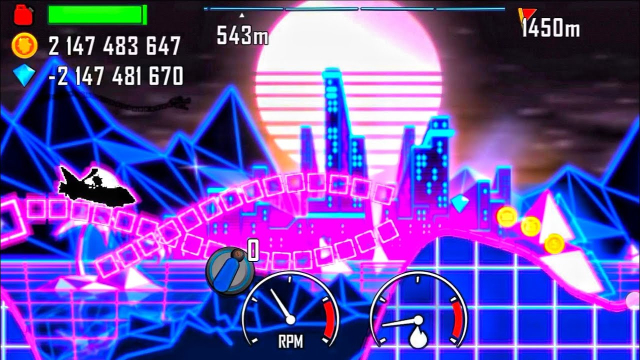 hill climb racing - the rocket on neon #160 Mrmai Gaming - YouTube