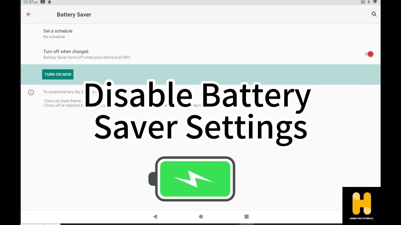 Disable Battery Saver Settings - YouTube