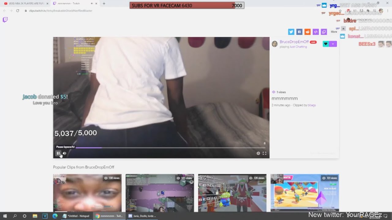 YourRAGE Reacts To BruceDropEmOff Twerking To WAP For 5k Subs - YouTube