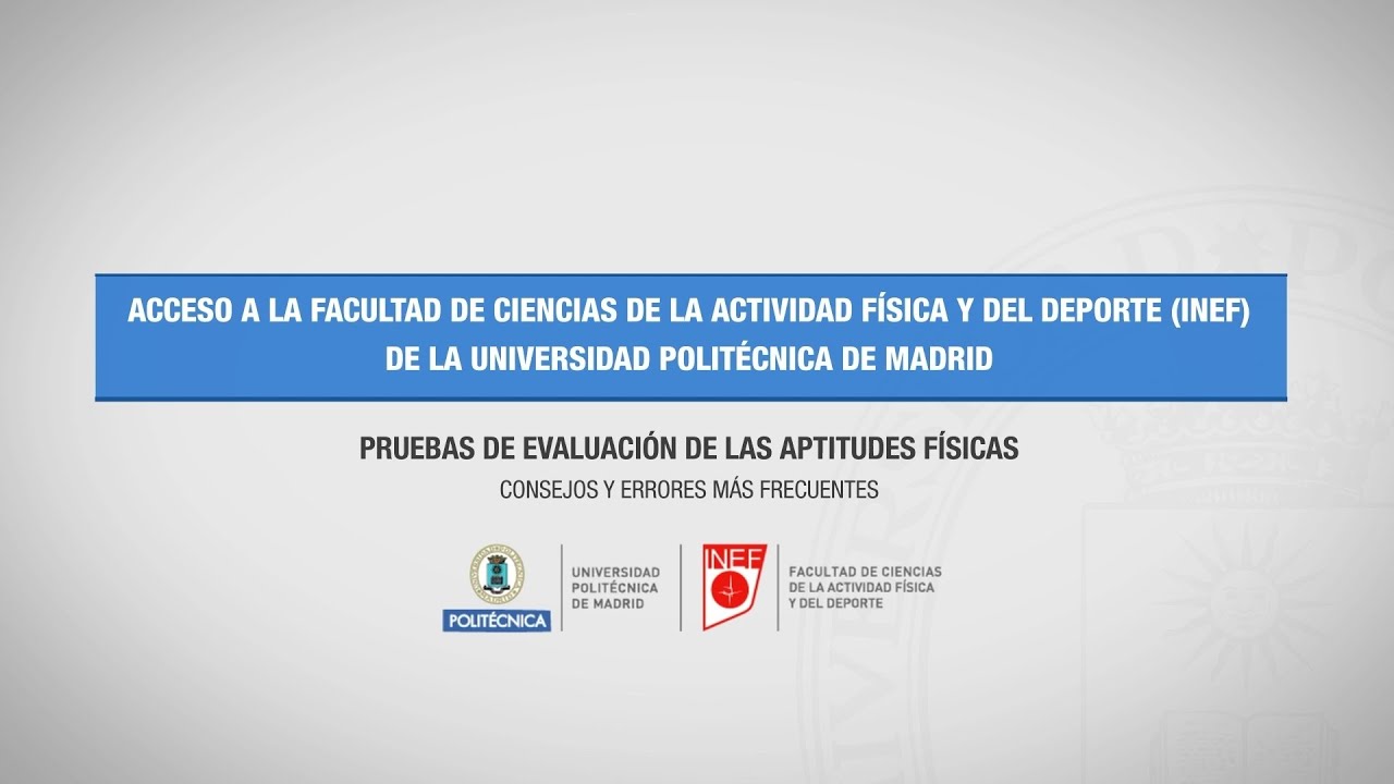 Acceso a la Facultad de Ciencias de la Actividad Física y del Deporte ...