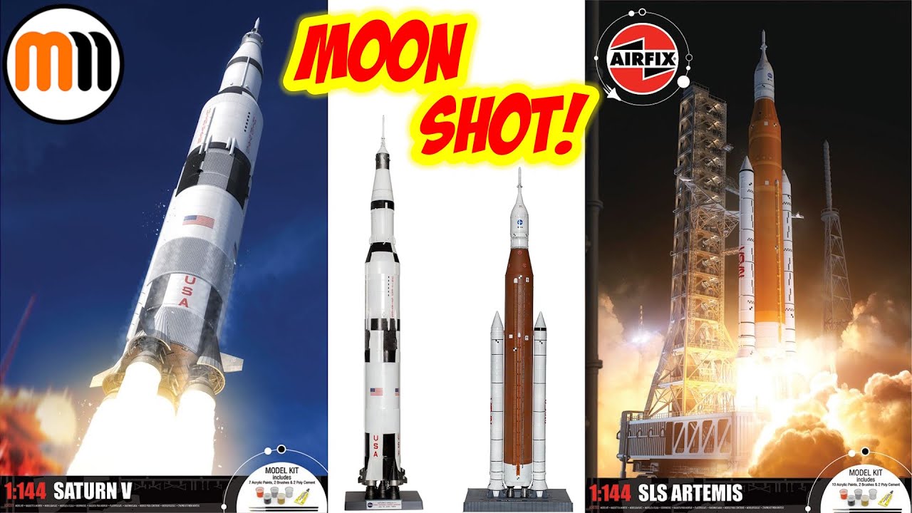 To the Moon! Unboxing comparison of the Airfix SLS Artemis and Saturn V ...
