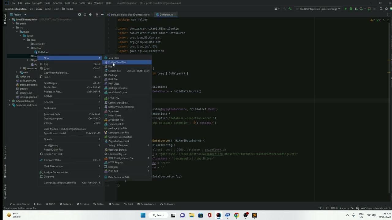 Ktor Server Side - Inserting a User into a MySQL Database with JOOQ - YouTube