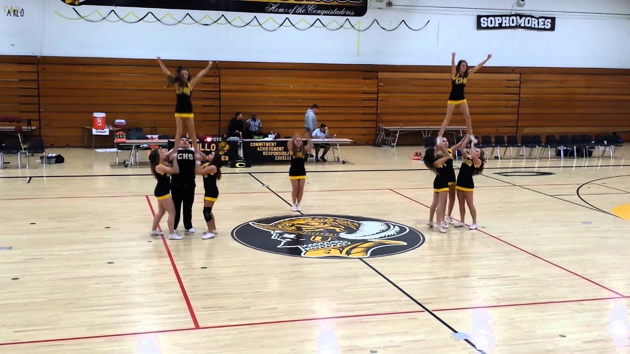 Cabrillo JV cheer - kiss me thru the phone - YouTube