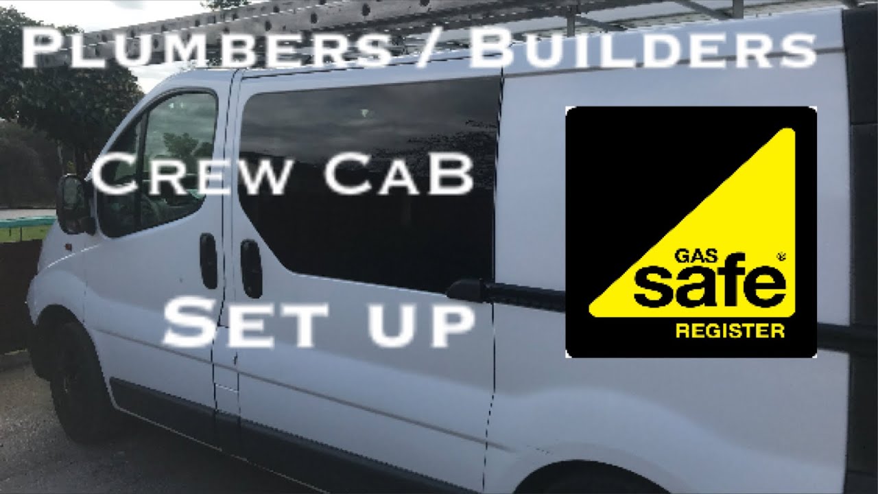 Plumbers van set up crew cab - YouTube