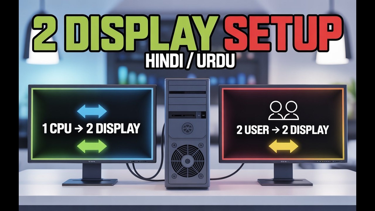🔴 How to Connect 2 Display With 1 CPU | 1 User 2 Display || 2 User 2 ...
