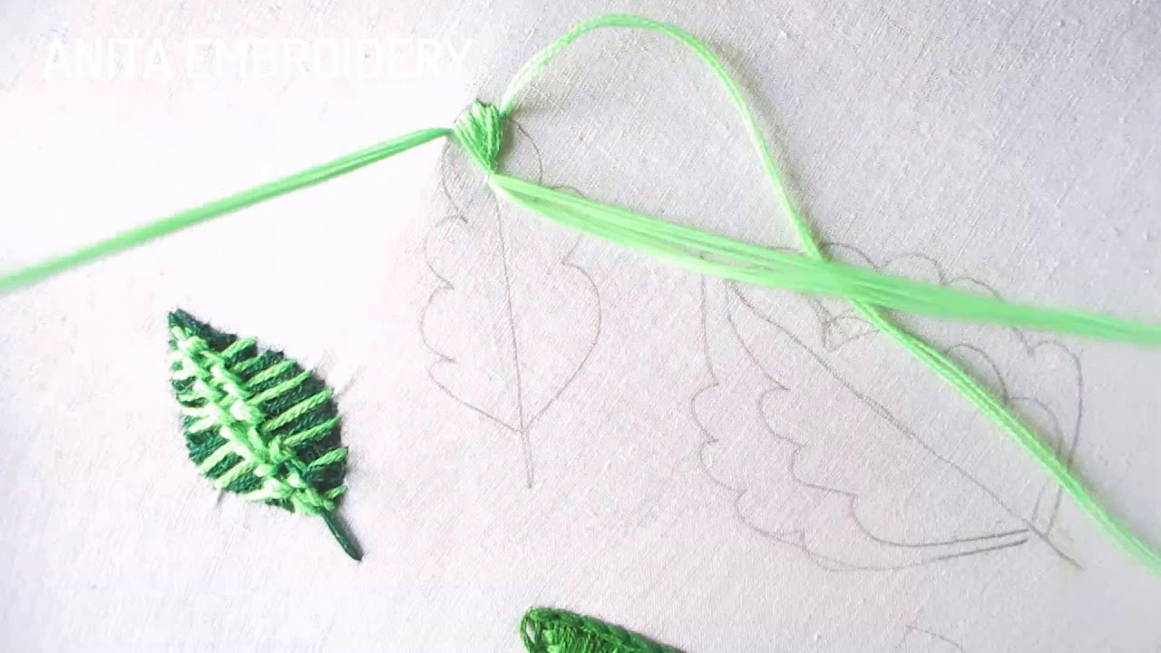 Latest Leaf Design, Easy Leaf Hand Embroidery, Simple 6 Leaf Hand work ...