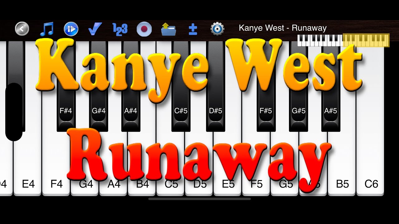 Kanye West - Runaway - How to Play Piano Melody - YouTube