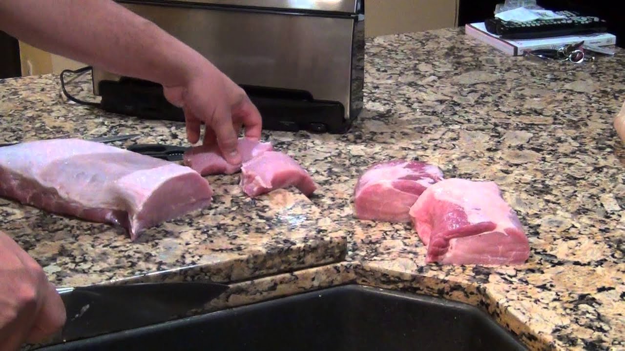 Saving Money in the Meat Department - Pork Loin - YouTube
