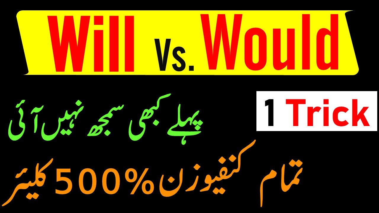 Will Vs Would Use in English Grammar | Modal Verbs in English with Urdu ...