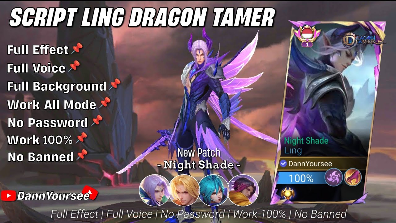 SCRIPT LING DRAGON TAMER - NIGHT SHADE FULL EFFECT NO PASSWORD PATCH ...
