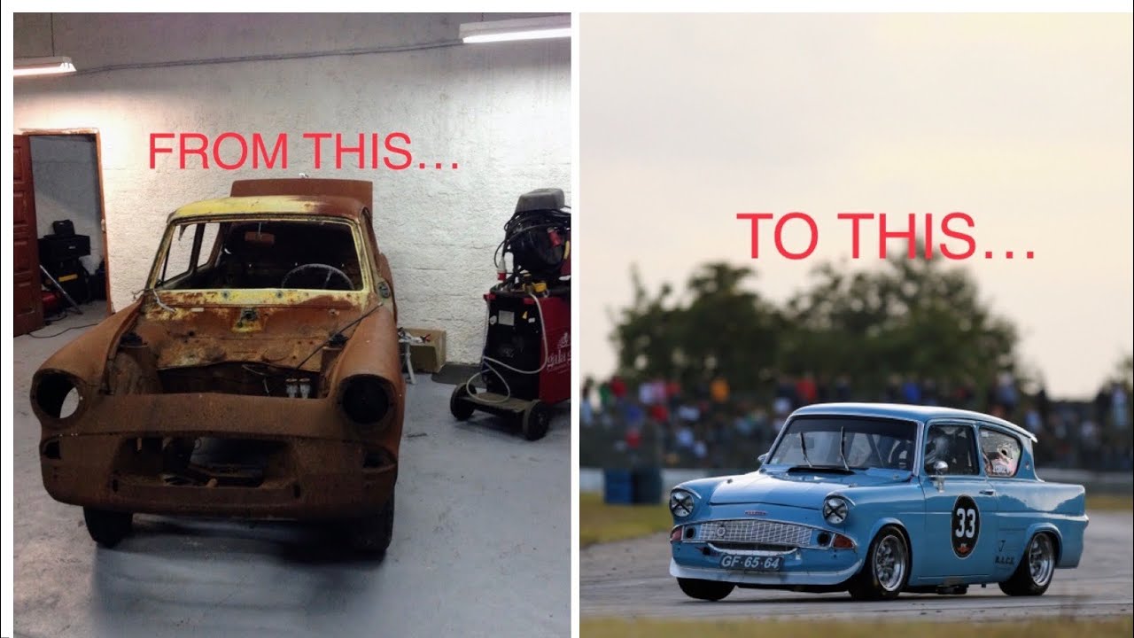 From Field to Race Track: Revving Up a Ford Anglia Race Car - YouTube