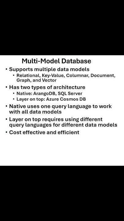 Multi-Model Database - YouTube