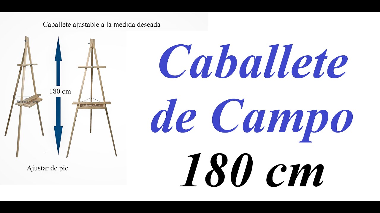 Caballete de Campo plegable ( de madera ) 180 cm de altura con charola ...