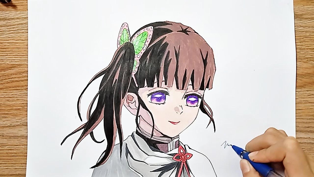 Drawing Tsuyuri Kanao|| Demon Slayer ||Kimetsu No Yaiba || Anime ...