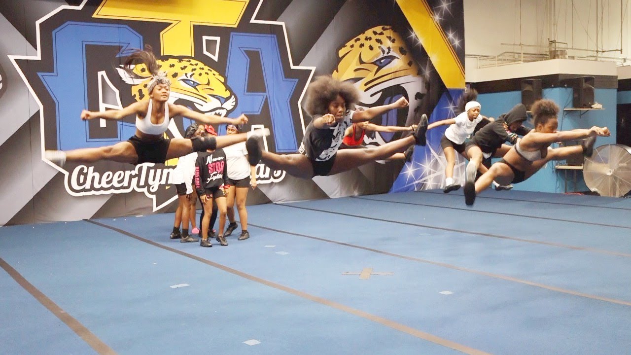 B.A.D.D. Girls Cheer | EXTREMELY High Jumps But Enough for Competition ...
