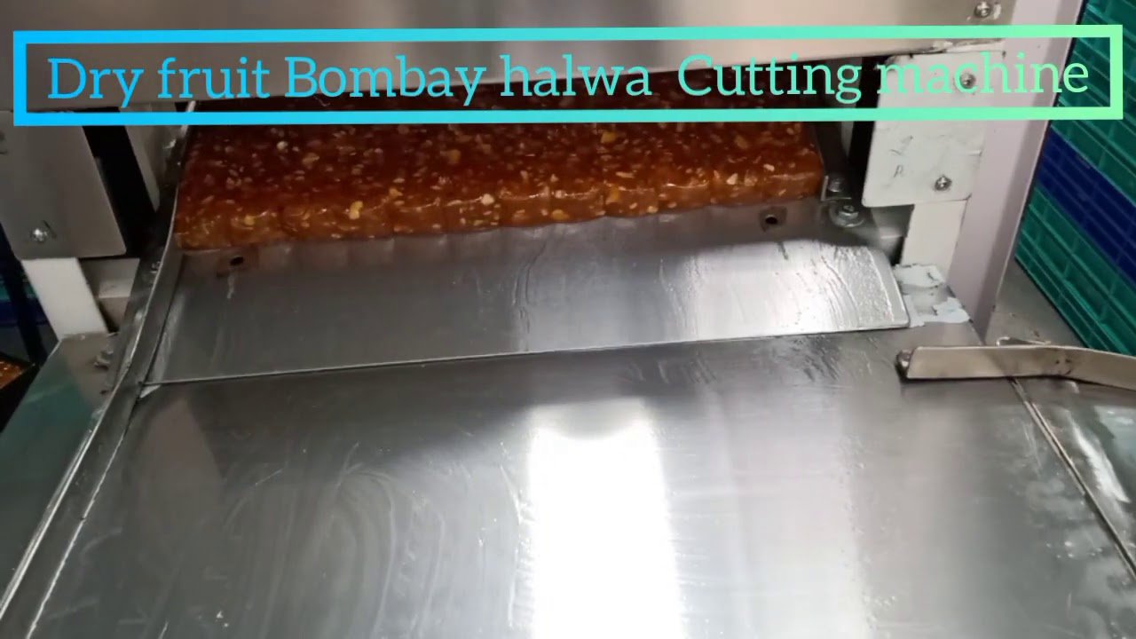DRY FRUIT BOMBAY HALWA CUTTING MACHINE - YouTube