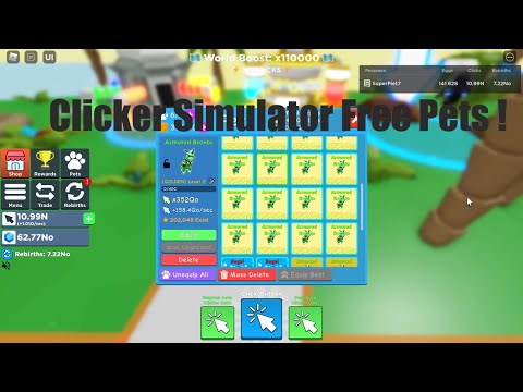 Clicker Simulator Free OP Pets !!! - YouTube