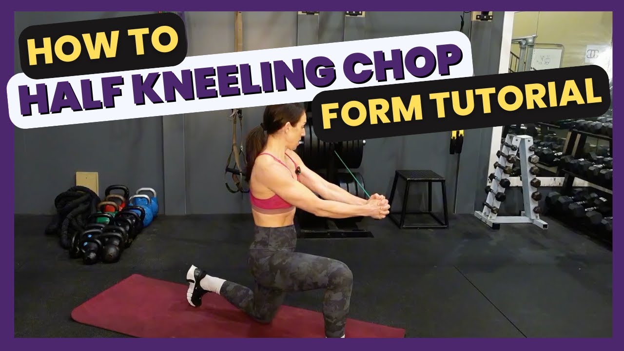 Half Kneeling Core Rotation With Resistance Band | Oblique Exercise ...