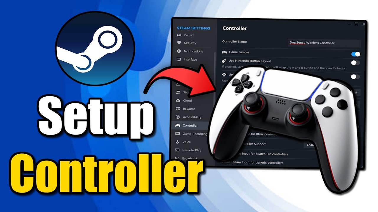 How to Setup Any Controller on Steam (Easy Tutorial) @YourSixStudios