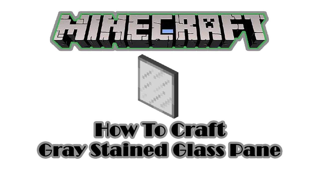 How to Make Gray Stained Glass Pane in Minecraft [ গ্রে স্টেইনড গ্লাস ...