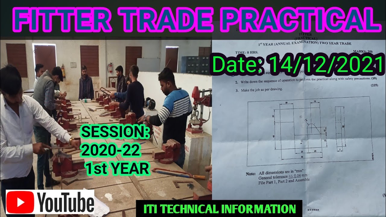 ITI fitter trade practical in Pvt. ITI 14/12/2021 session- 2020-22 1st ...