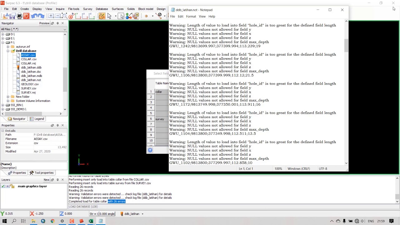 Mengolah data bor with macro record & mengatasi import database error ...