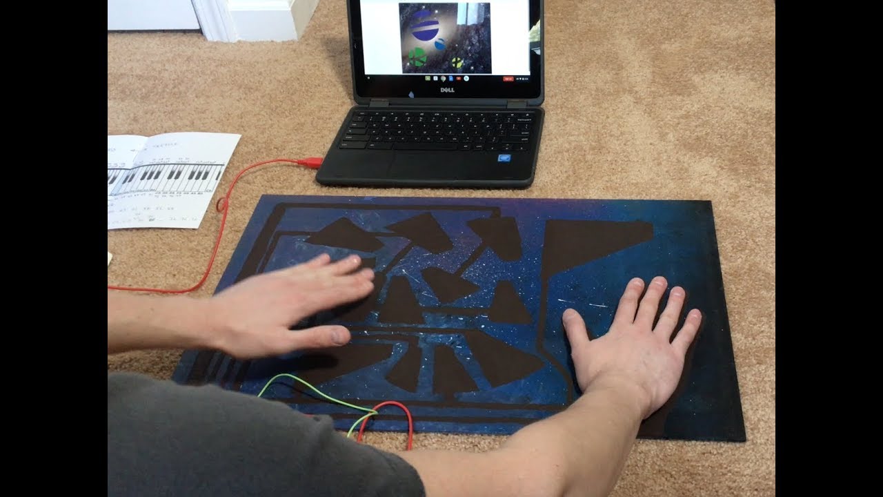 Makey Makey and Conductive Paint Musical Keyboard / Artwork ...