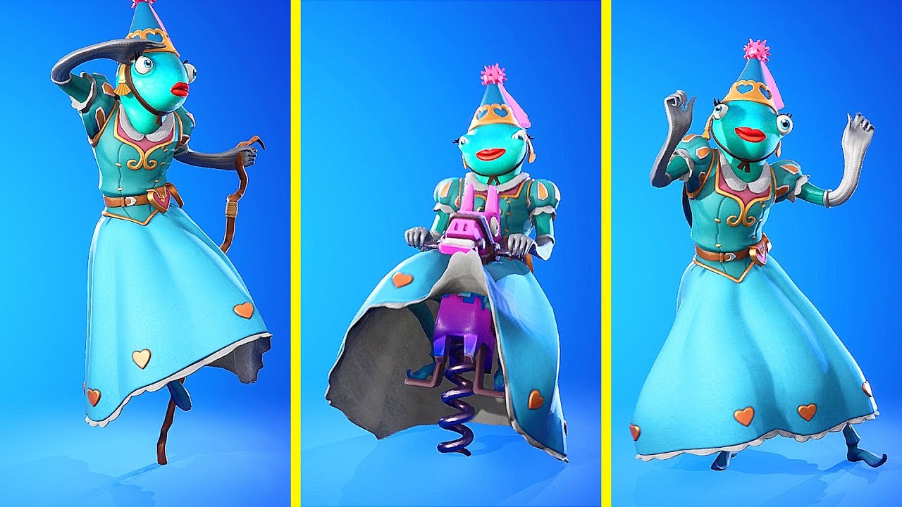 LEAKED "PRINCESS FELICITY FISH" Skin Popular Dances & Emotes Fortnite ...