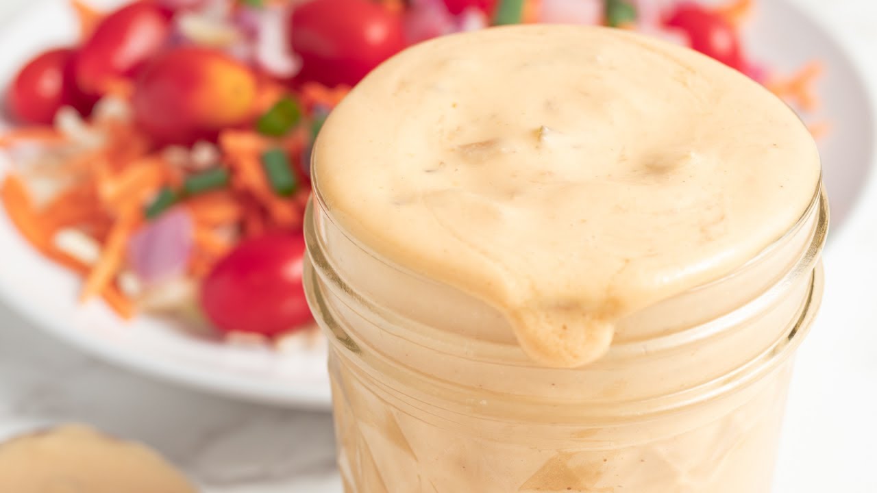 SALSA MIL ISLAS VEGANA (¡La mejor para ensaladas!) | Fácil, sin ...