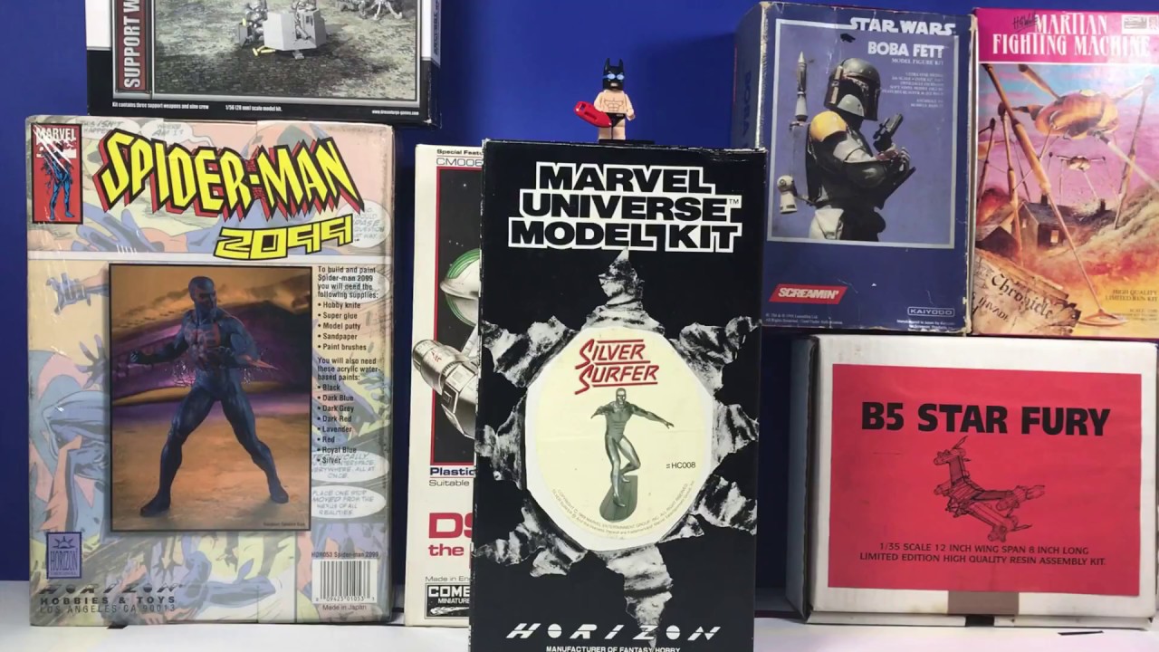 Horizon Silver Surfer vinyl model kit 332 - YouTube