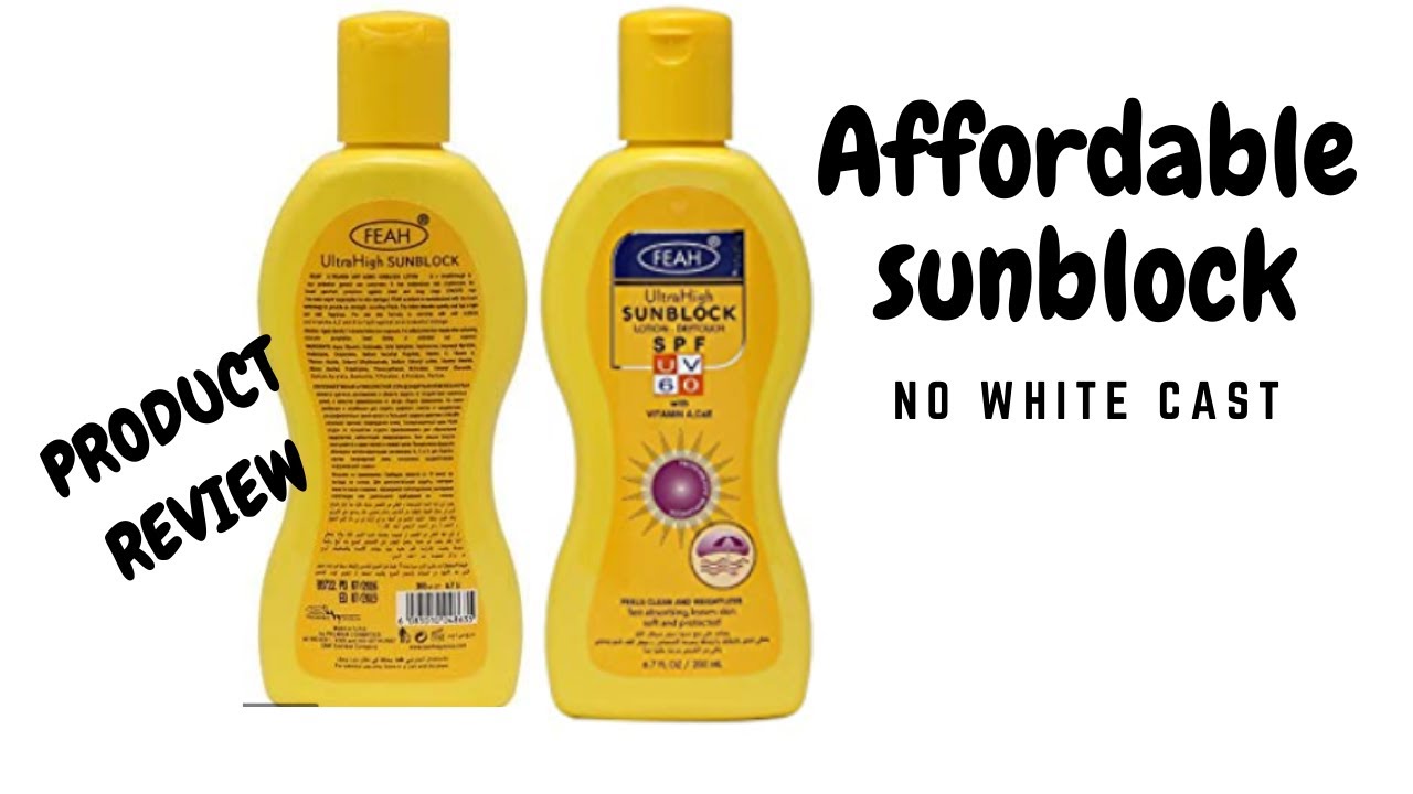 Affordable Sunscreen/Sunblock With no white cast| Feah Ultra High ...