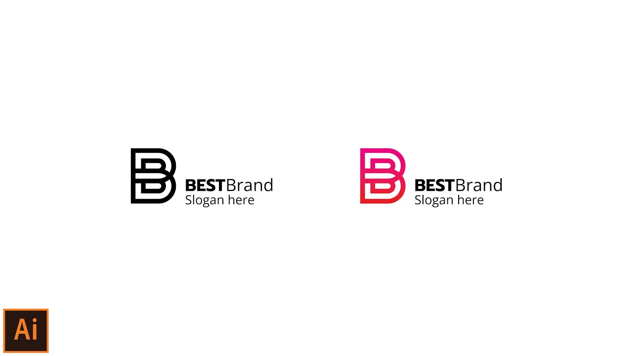 Adobe Illustrator - Tutorial Mendesain Logo : BESTBrand - YouTube