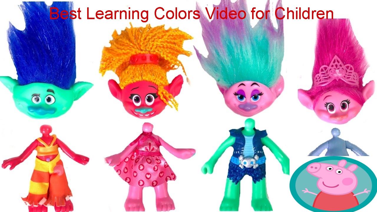 Best Learning Colors Video for Children - Match Wrong Heads Trolls to ...