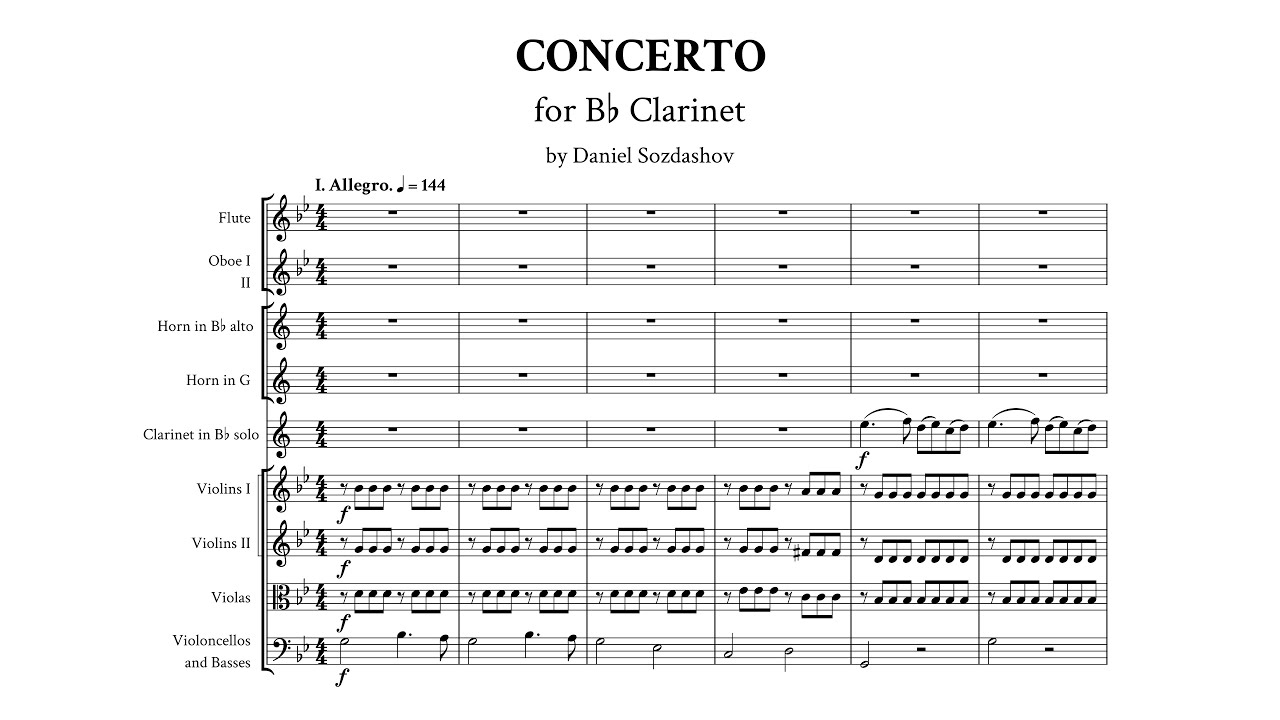 Clarinet Concerto in G minor - YouTube