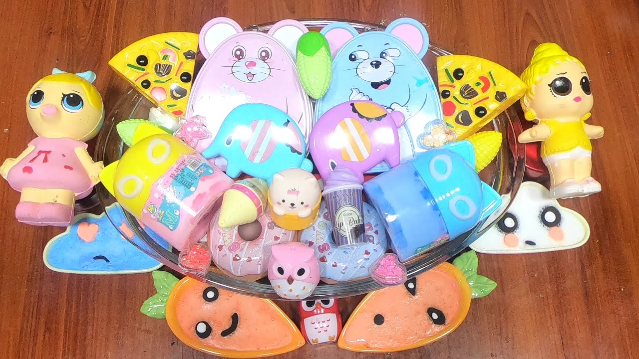 Mixing So ManyThings into Glossy Slime ! Satisfying Slime Video ! Jerry ...