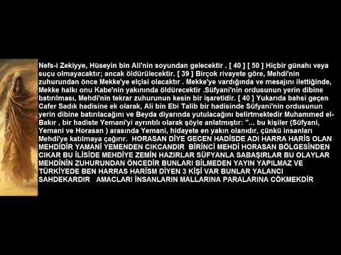 H.Z MEHDİ Nefs-i Zekiyye,   ÖLDÜRÜLMESİ   H.Z  Ali'nin soyundan gelecektir HZ Hüseyindendir