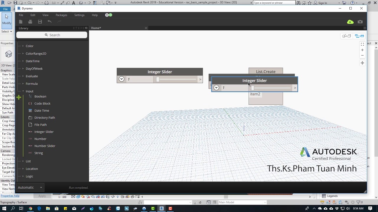 Hướng dẫn sử dụng Dynamo | Bài 6: Tạo list (danh sách) trong Dynamo ...