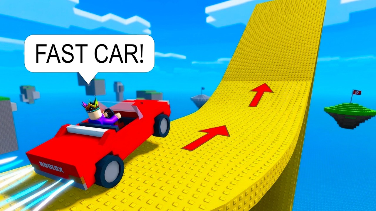 I Drive Up The BIGGEST Ramp on Roblox BUT The Car Is Too Fast - YouTube