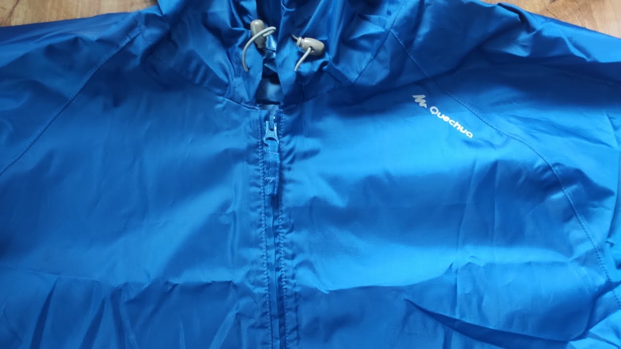 DECATHLON QUECHUA Half zip Rain jacket unboxing - YouTube