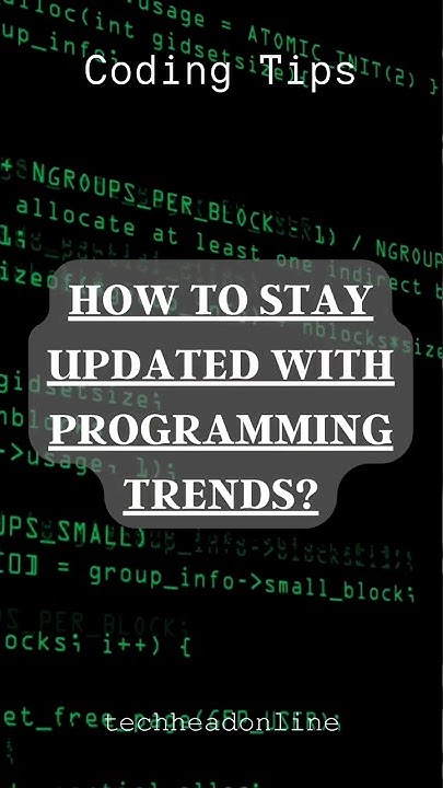 How to stay updated with the latest programming trends! - YouTube