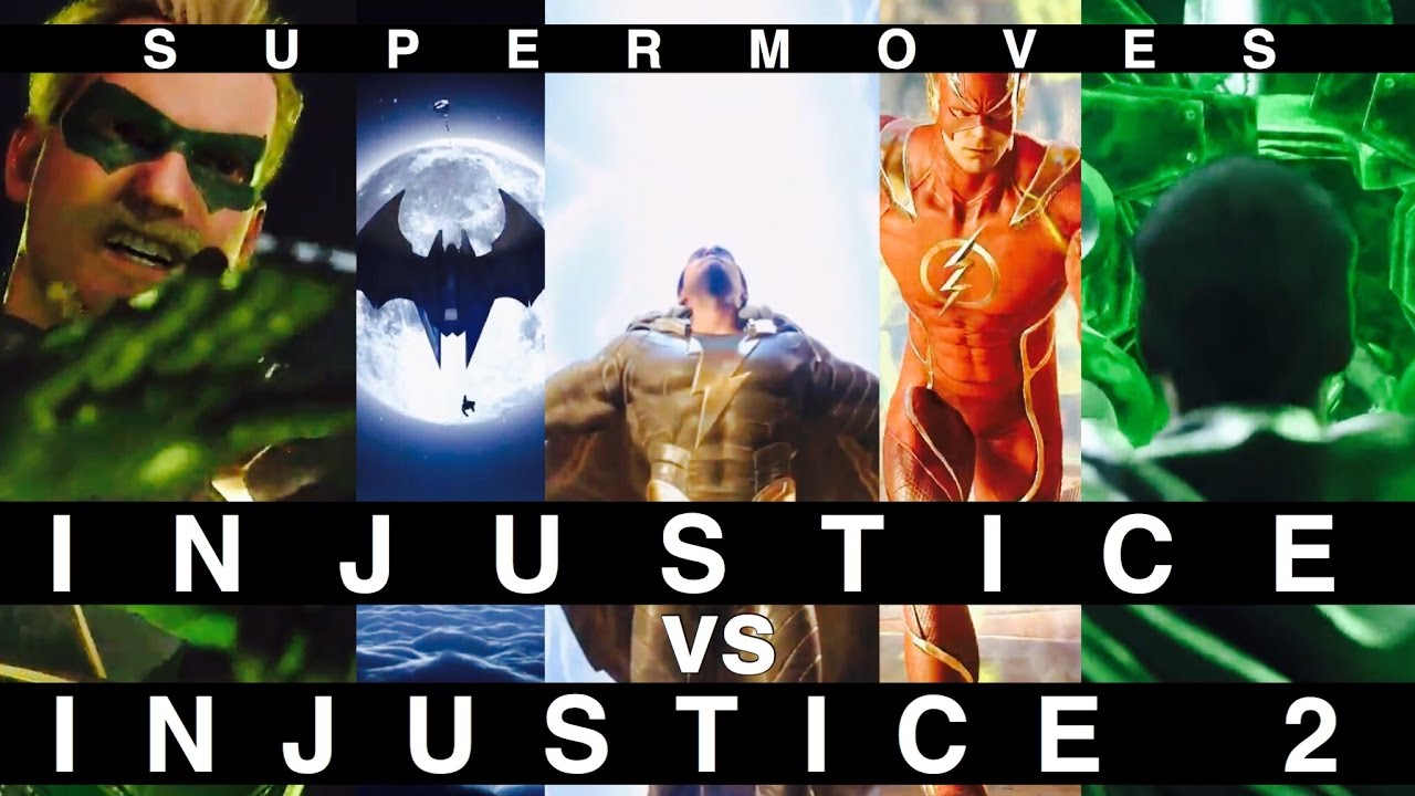 Injustice Vs Injustice 2 Supermoves Green Arrow The Flash Bane