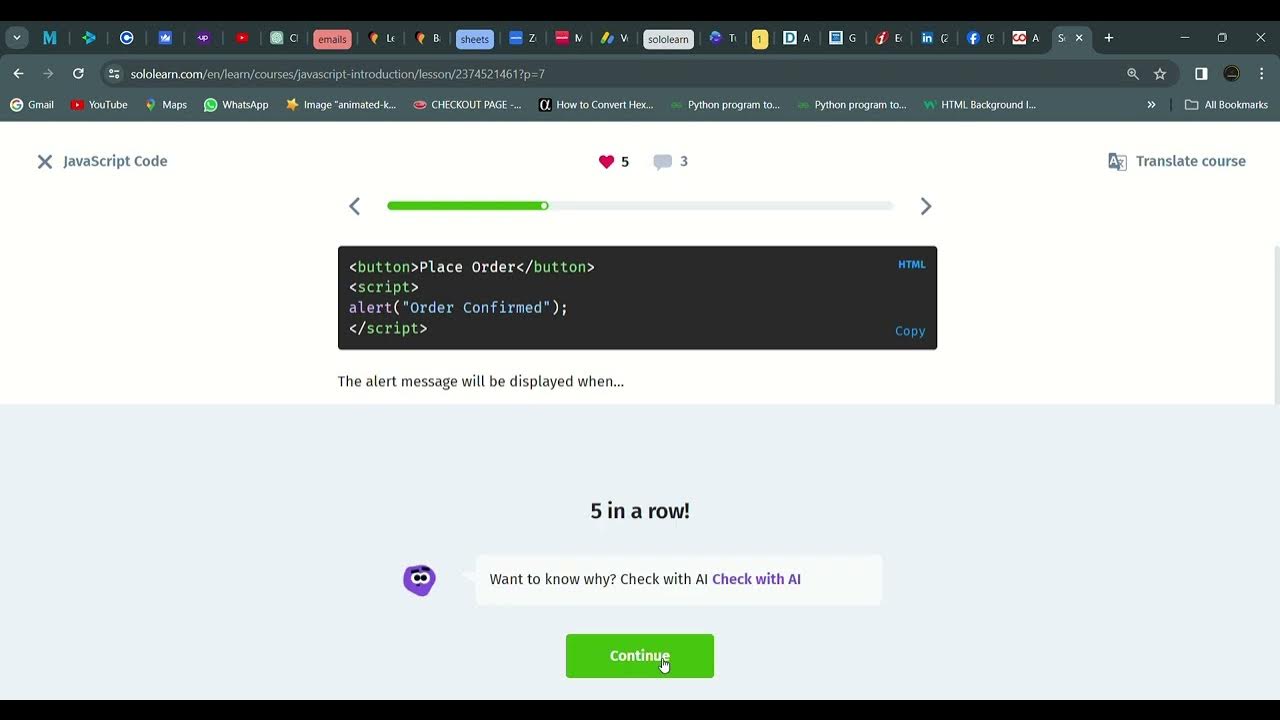 02 JavaScript Code | Introduction to JavaScript | Sololearn - YouTube