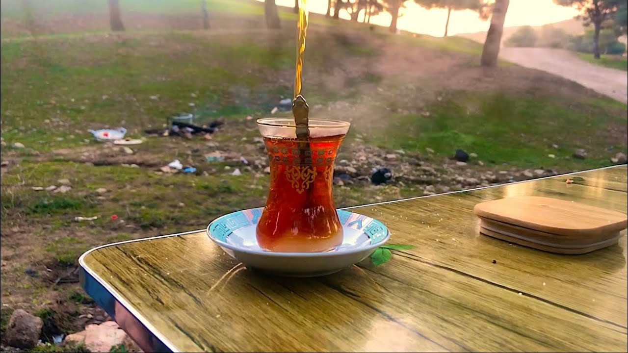 Drinking a cup of tea in wilderness /wilderness cooking - YouTube