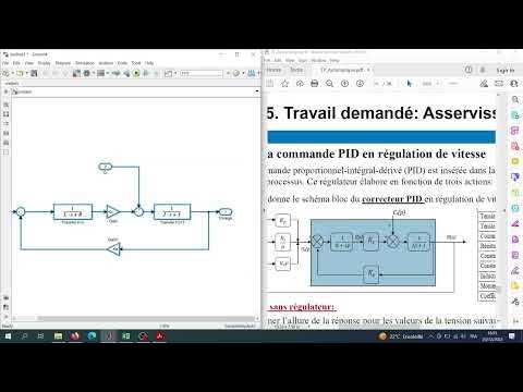 TP d'automatique: Asservissement d'un Moteur à Courant continu (MCC) Matlab - YouTube