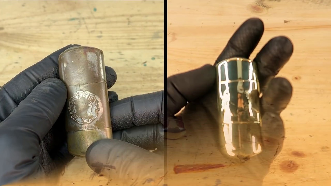 Dented old Lighter Restoration - YouTube