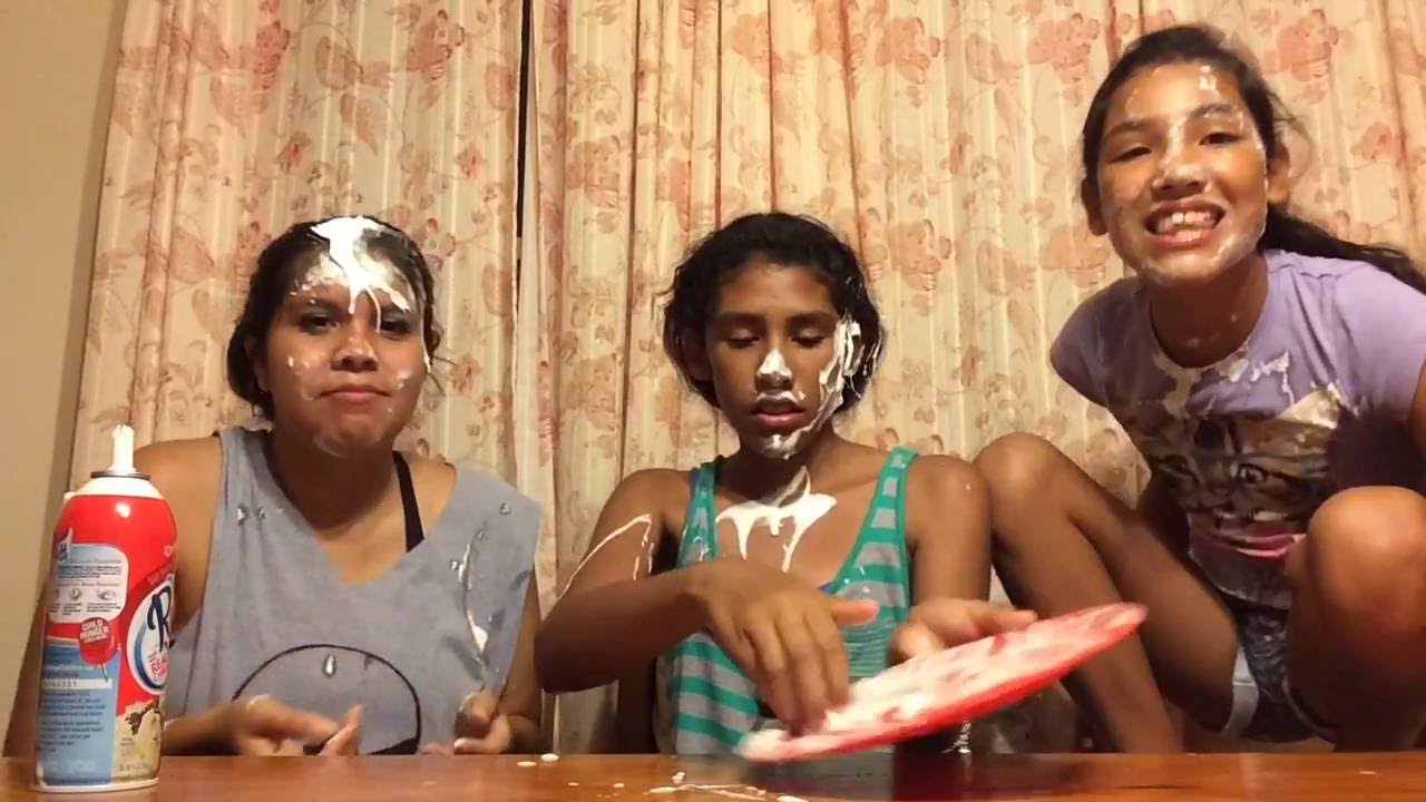 TheSistersKS Whipped Cream Challenge ft. Kitten Meow Meow - YouTube