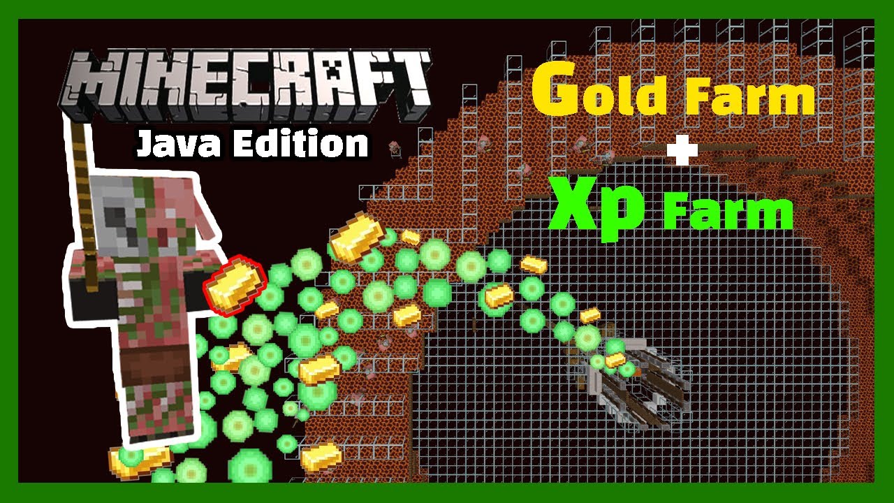 [자바] 경험치 농장의 끝판왕!! 좀비 피글린 농장 (금농장) Minecraft Java Edition 1.16 Zombie ...