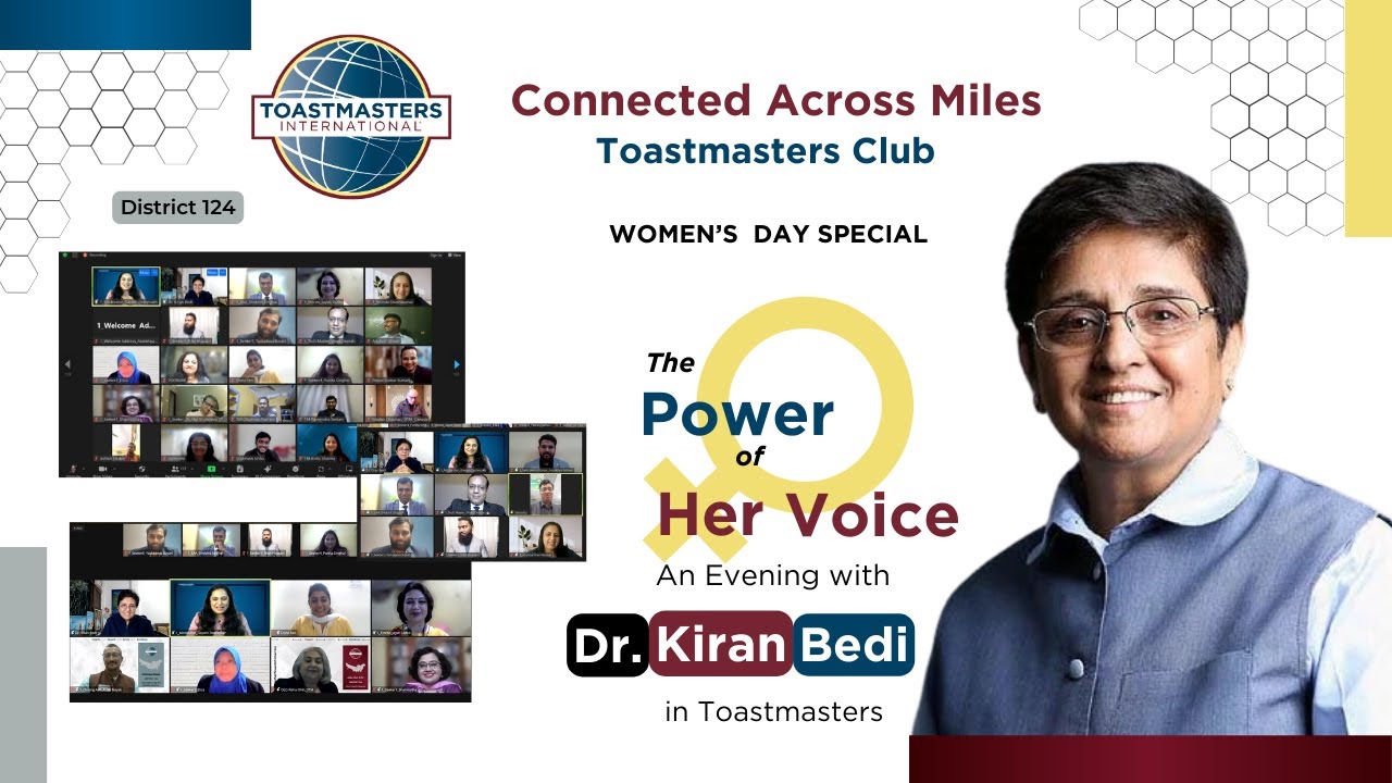 Dr. Kiran Bedi in Toastmasters - The Power of Her Voice - YouTube